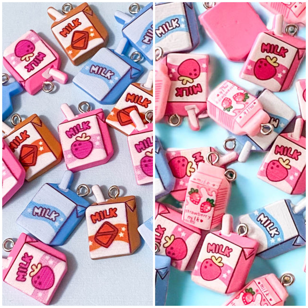 Sale! Kawaii MILK Charm Pendant- NOW 4 Designs – The Kawaii Squirrel