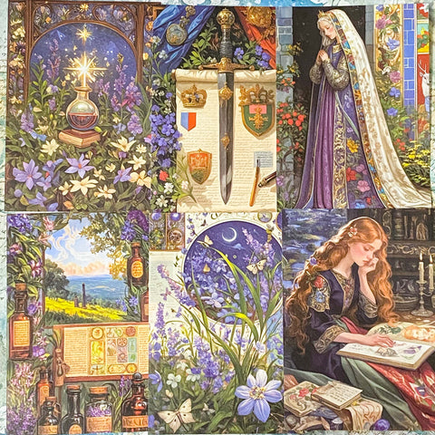 Botanical Medieval Journaling Papers 50 Sheets Booklet - Vintage Story ...