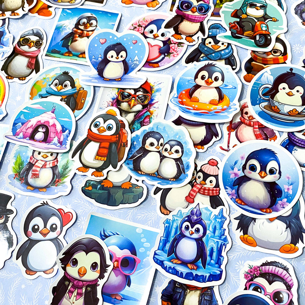CUTE PENGUINS LAPTOP STICKERS Large Decorative Sticker – The Kawaii ...