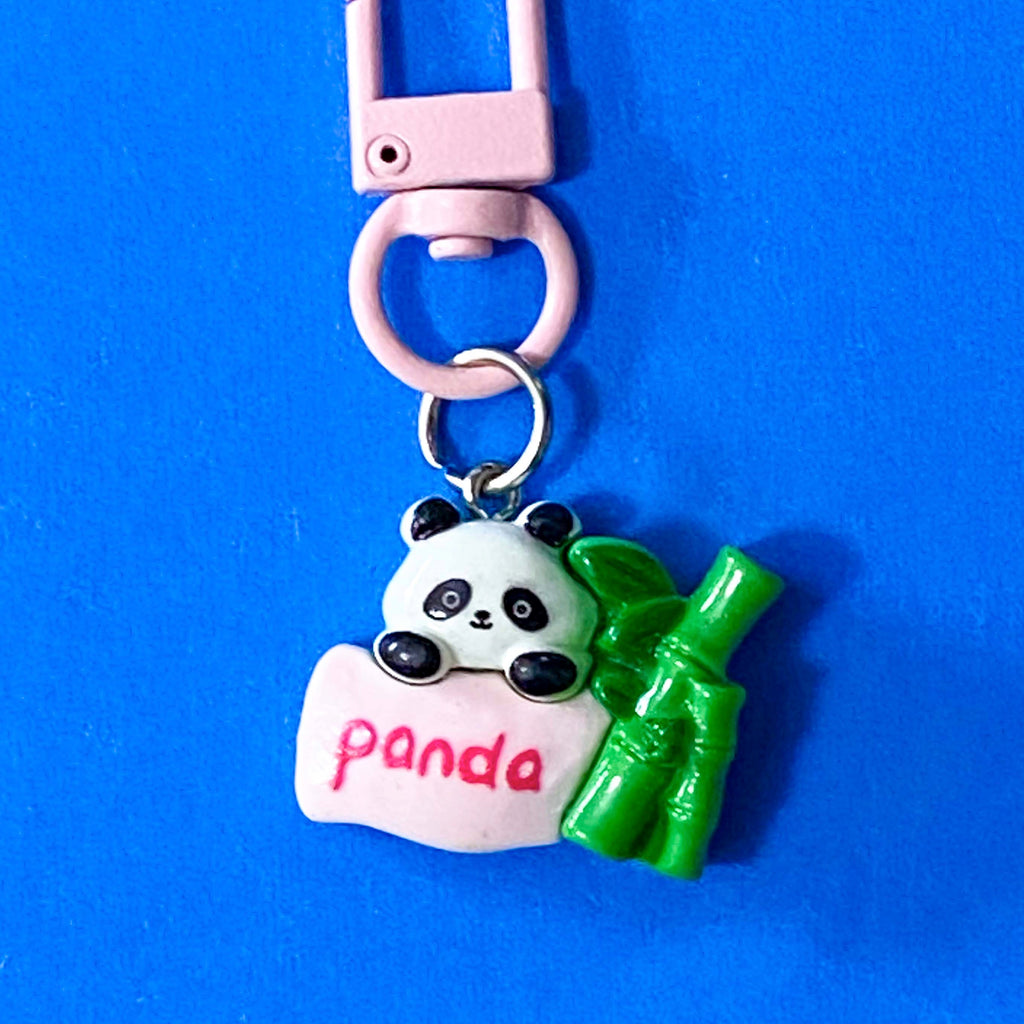PANDAS Chunky Resin PINK CLIP KEY CHAIN Bag Charm – The Kawaii Squirrel