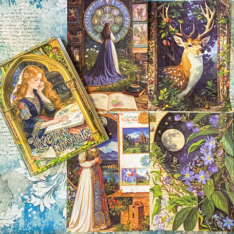Botanical Medieval Journaling Papers 50 Sheets Booklet - Vintage Story ...