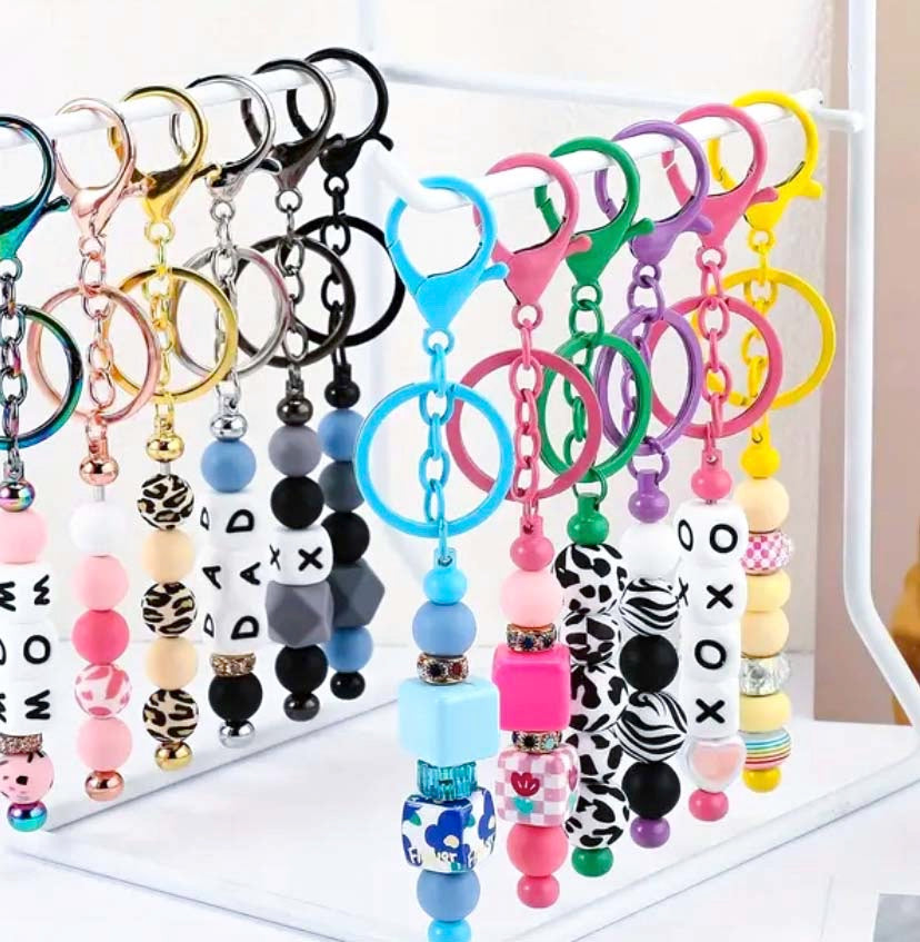 Metal Colourful KEYRING CLIP BLANK Make your own Beaded KEY RING – The ...