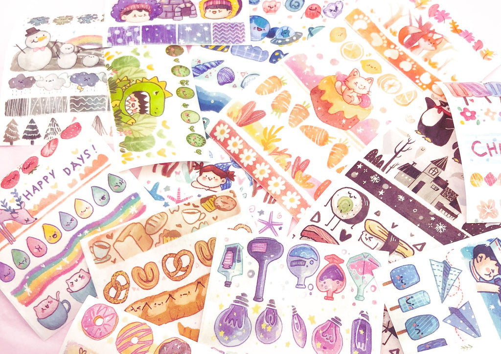 Washi Sheets Taster Bundle (MINI- 15 strips) – The Kawaii Squirrel