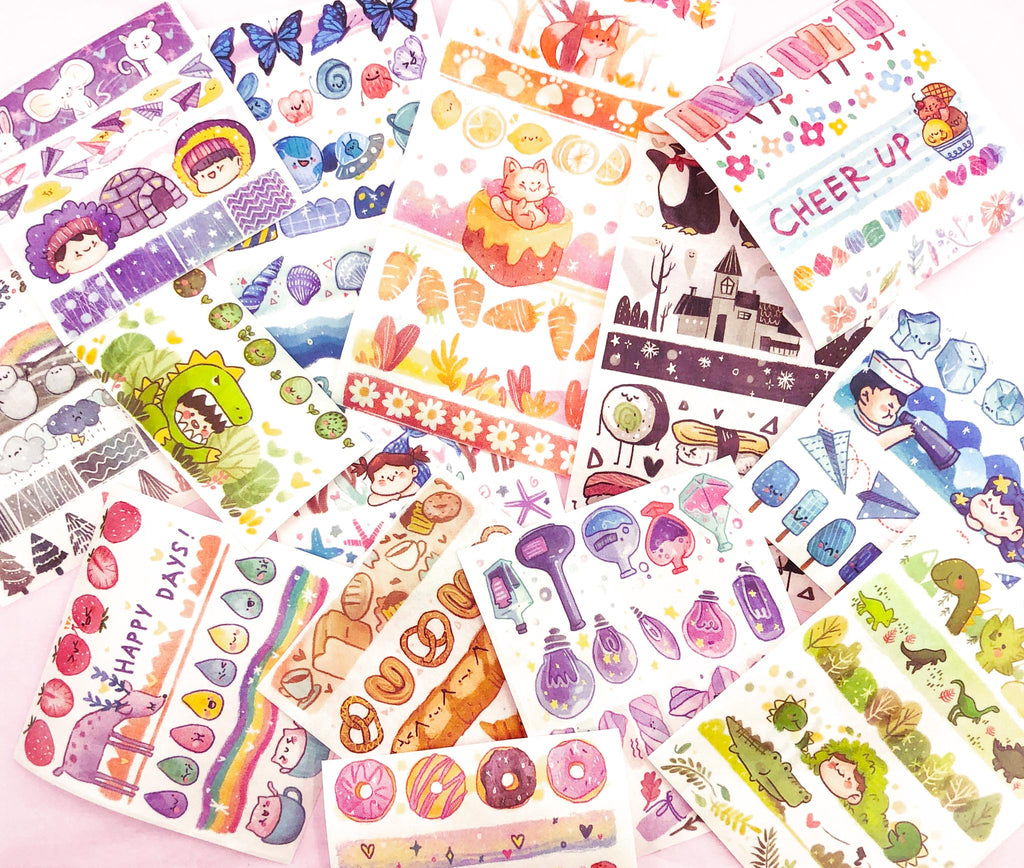 Washi Sheets Taster Bundle (MAXI- 35 strips in all colours) – The ...